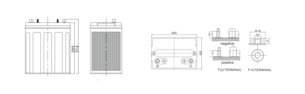 EV8-170(8V170Ah) Golf trolleys GEL Battery - BRAVA
