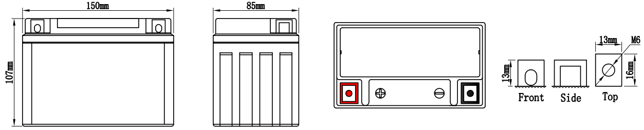 YTX9A-BS Motorcycle Battery - BRAVA